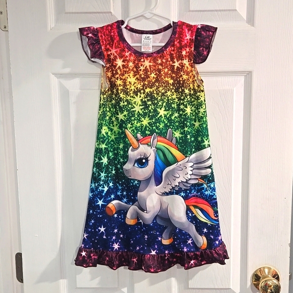 Temu | Pajamas | Temu Little Girls Night Gown Size 34 | Poshmark